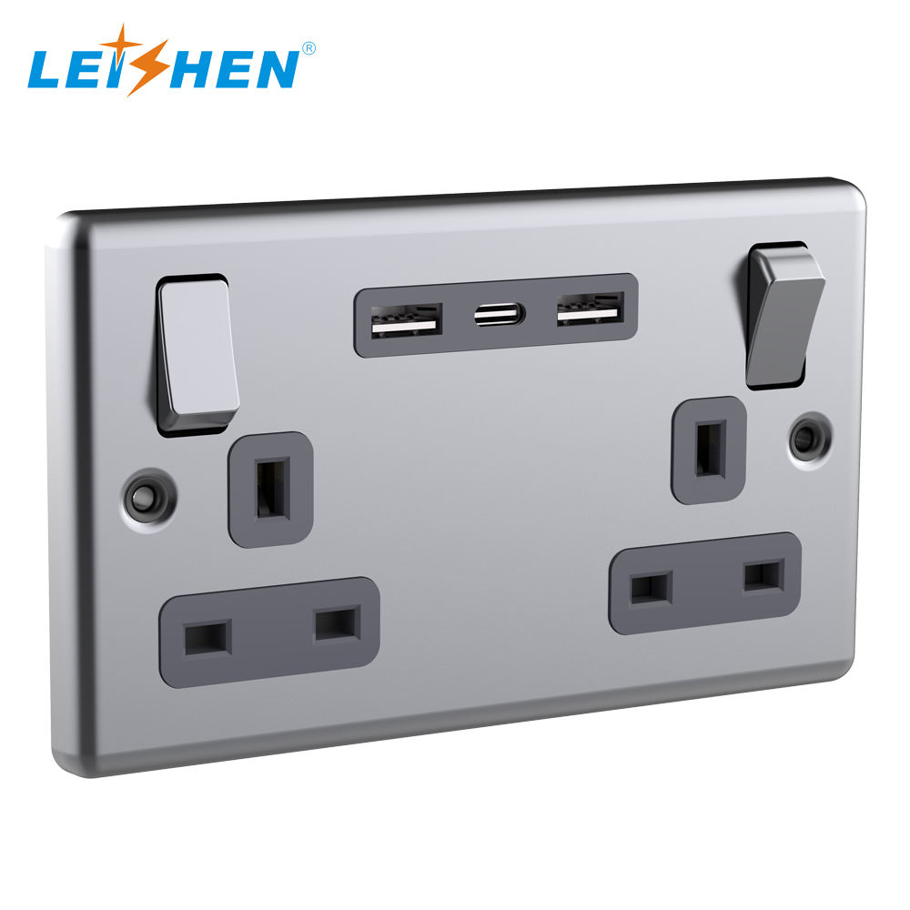 brushed chrome sockets