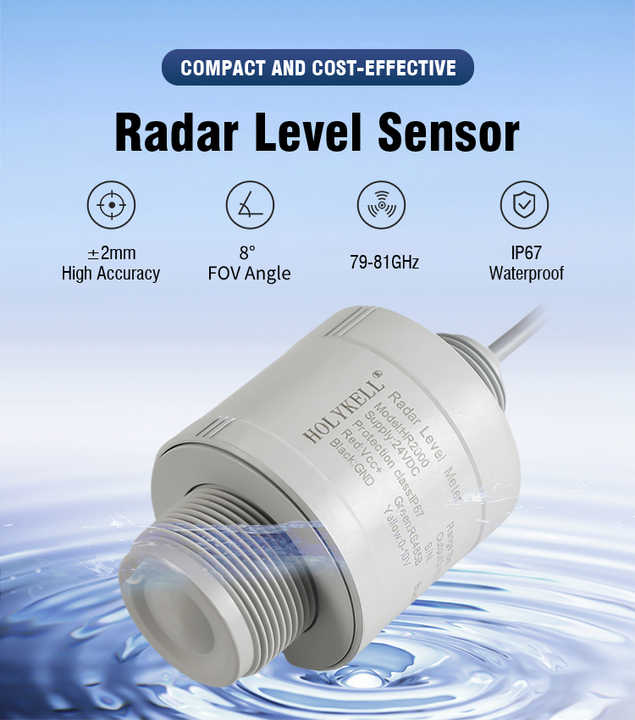 Holykell RS485 Modbus Compact Radar Level Sensor - HR2000