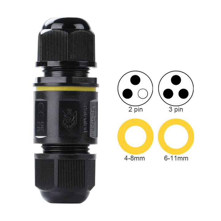 M20 3pin IP68 LED Lighting Outdoor Waterproof Connectors