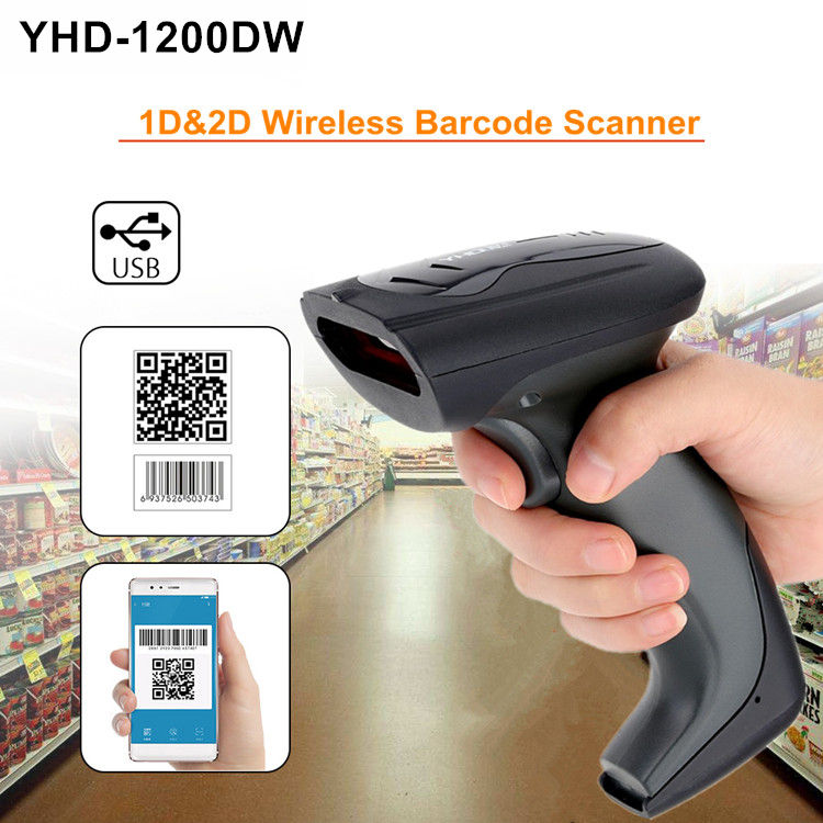 YHD-1200DW Industrial 2D Rugged Barcode Scanner Handheld Wireless Qr ...