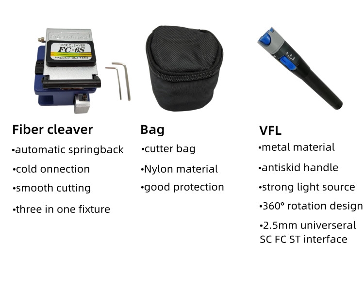 Kit Peralatan Ftth Serat Optik,Dengan Pengukur Daya Optik Visual Fault ...