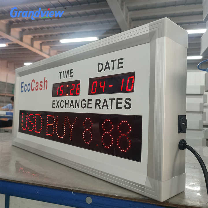 Indoor Bank Electronic Digital Currency Foreign Exchange Rate Display ...