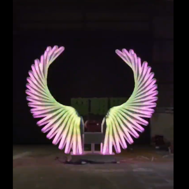 Modern Angel Wings LED Motif Light - IP65 Waterproof