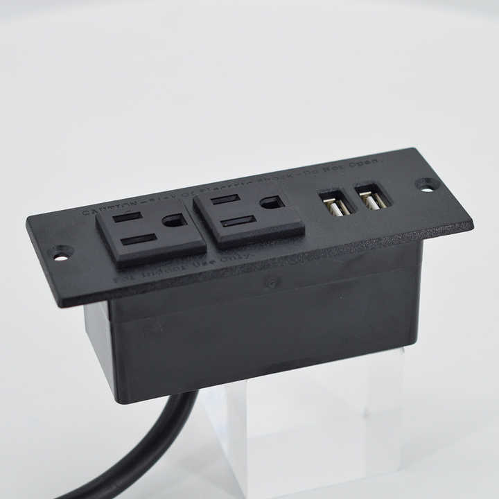 ETL Approved USA Furniture Tabletop Power Outlets Sockets Strip 2 15a ...