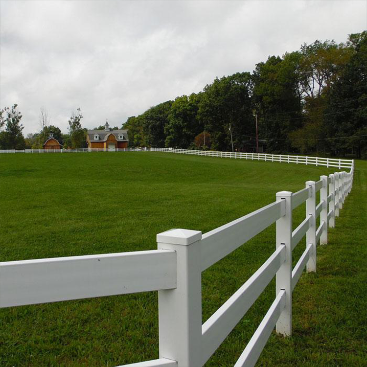 3 Rail Vinyl Farm Fencing Weatherproof Rust Proof Quick Install for ...