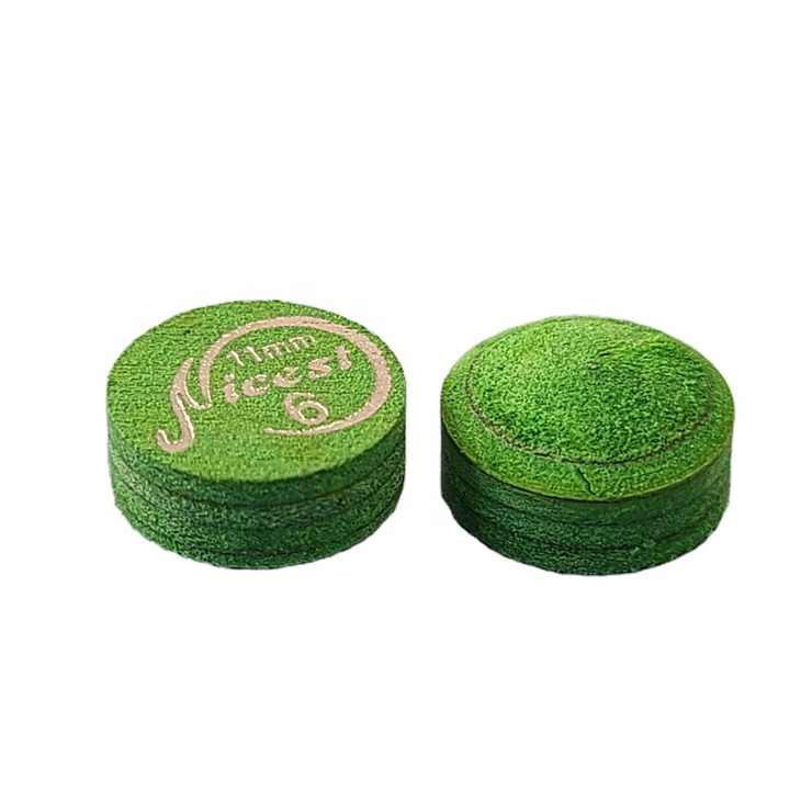 Premium Quality 11mm Green 6Layers Pigskin Pool Cue Tip Snooker ...