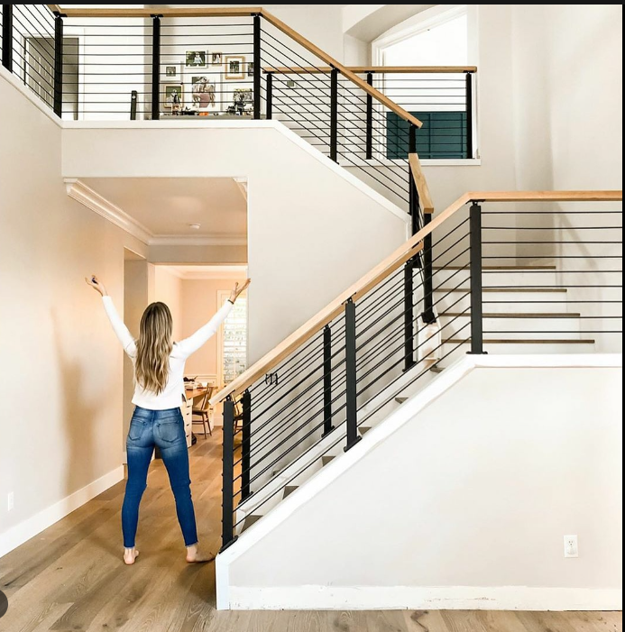 Modern Luxury Iron Brass Stair Baluster Indoor Stair Railing Brass ...
