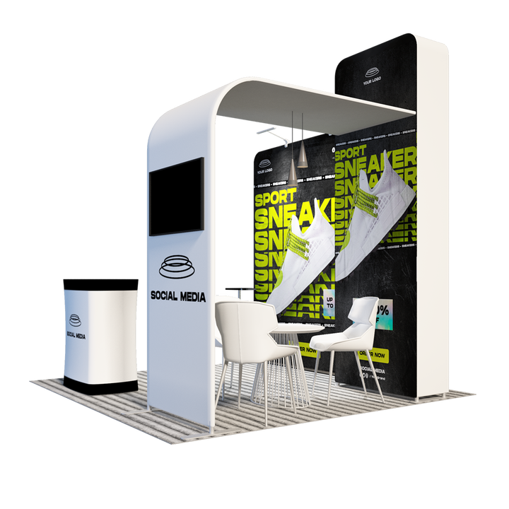 10x10ft Exhibition Booths - Easy up Fabric Stand for Trade Shows