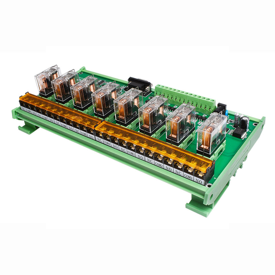 8-Channel Remote Control Relay Module, RS485/RS232 to Modbus RTU, 12 ...