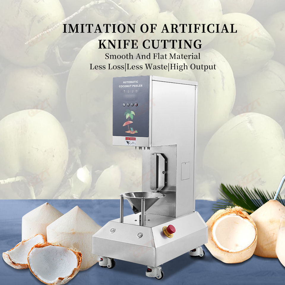 Commercial Automatic Green Tender Coconut Trimming Machine With Good ...