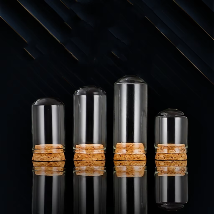 Small DIY Glass Jars 4ml-20ml Mini Containers with Cork Stopper and ...