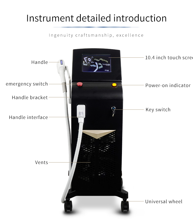2022 Salon Diode Laser Diode Hair Removal Beauty Instrument 3 ...