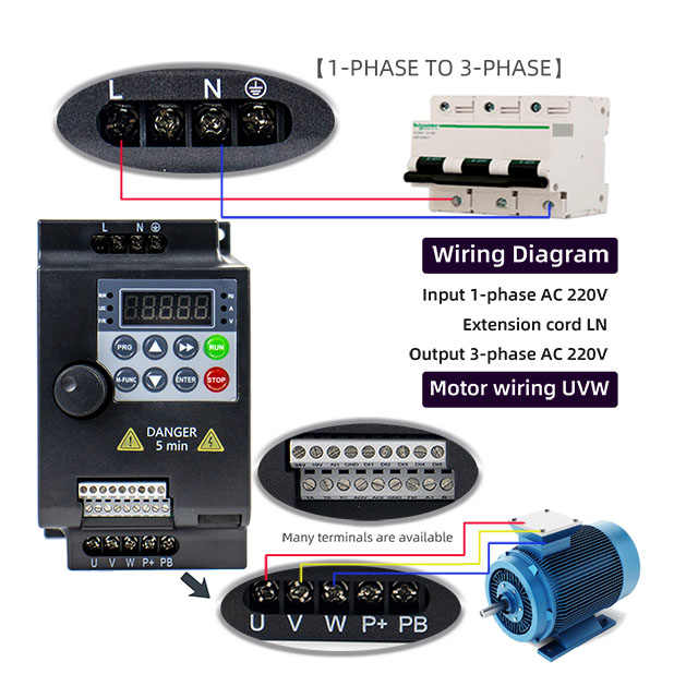 HISUN Smart VFD Frequency Converter 2.2KW 220V Vfd Drive