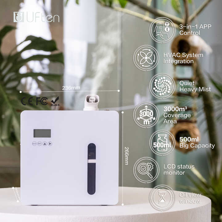 OEM High-End Electric Aroma Diffuser Quiet Heavy Mist LCD Status ...