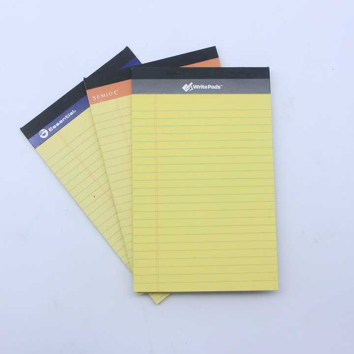 5x8 Inch A5 Legal Pad Writing Pad in Yellow or White Color Cheap Price ...