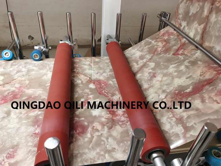 650mm WPC PVC Wall Panel PVC Film Laminating PUR Profile Wrapping ...