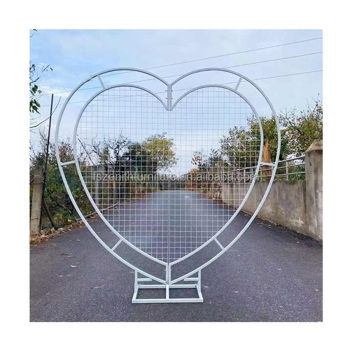 Wire Mesh Backdrop - Heart Shaped Arch for Wedding Events
