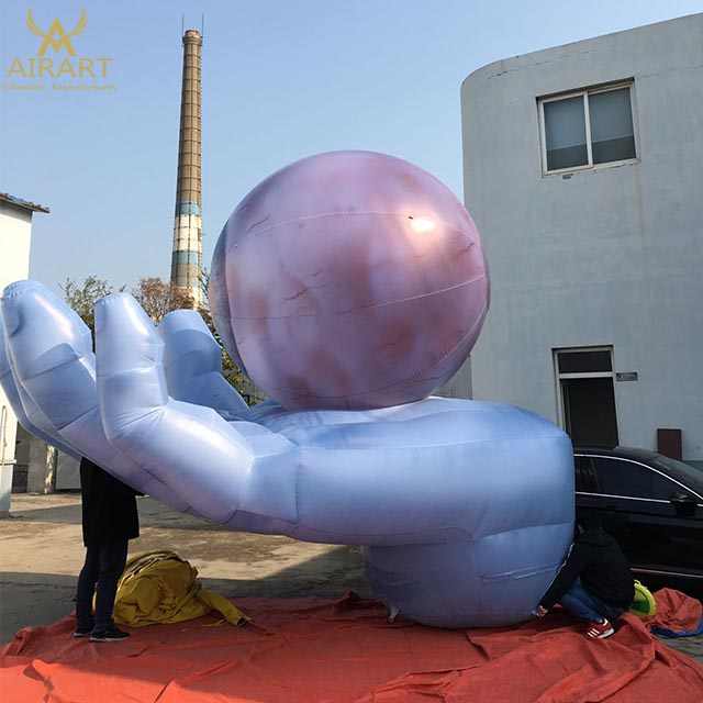 Silver Inflatable Hand, Halloween Hands and Eyeball for Party Event ...