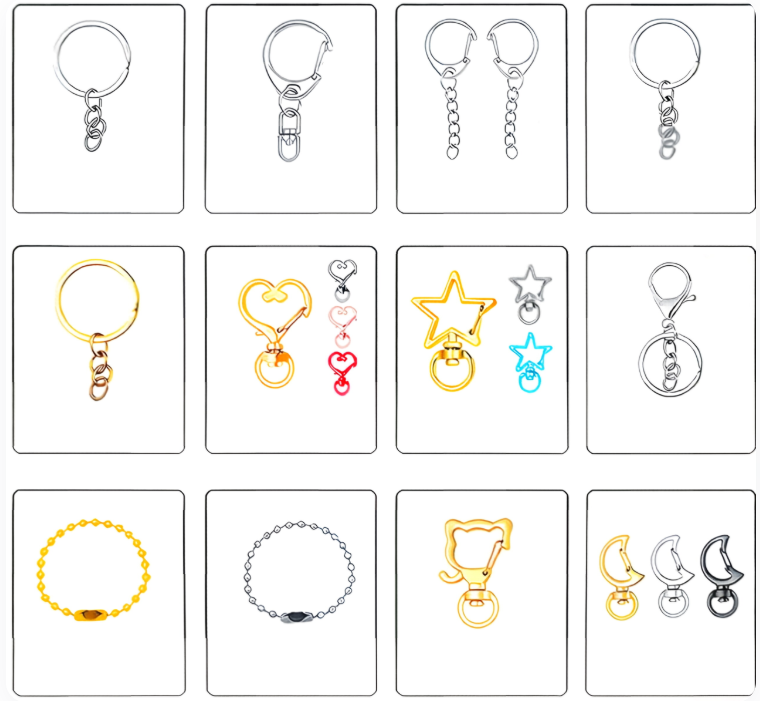 Free Sample Custom Logo Keyring Cartoon Letter Personalised Key Chain ...