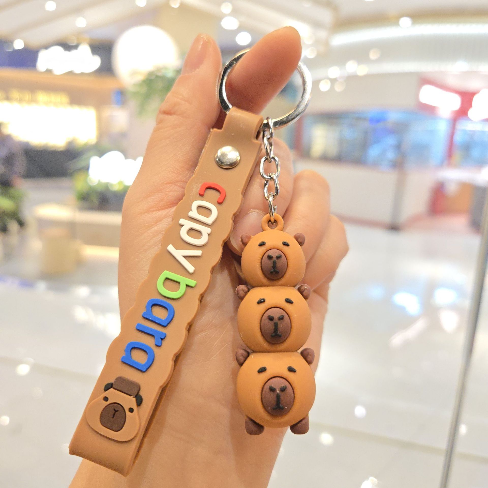Cross-border Capybara Series Cute Plush PVC Soft Rubber Keychain ...