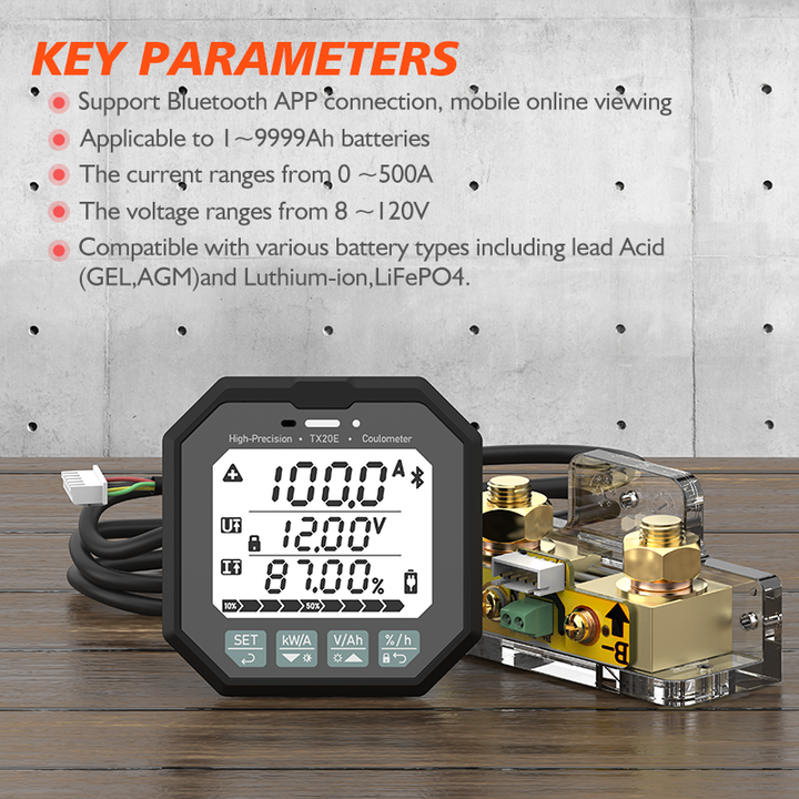 TX20 75A Battery Discharge Tester 12V/24V/36V/48V Capacity Indicator ...