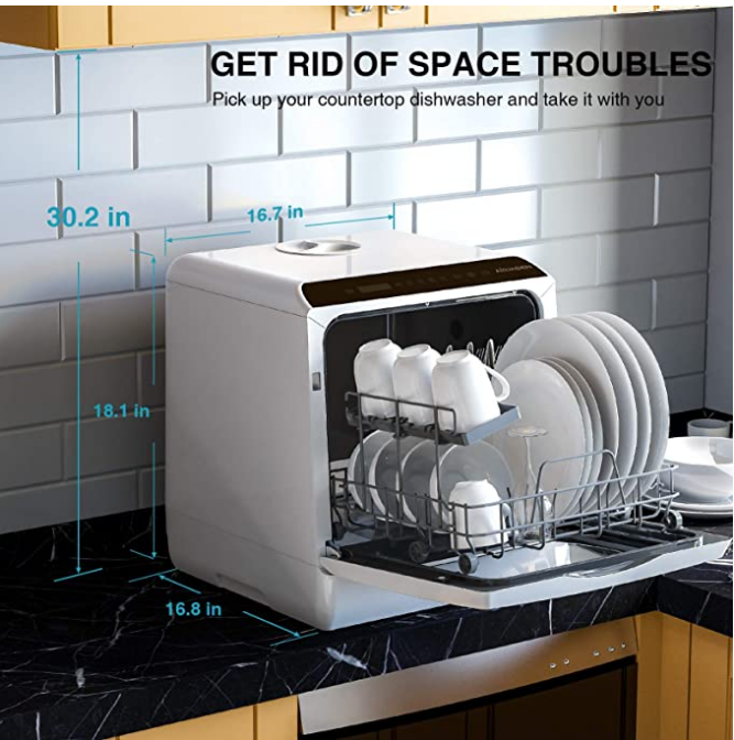 Portable Dishwasher - Compact Countertop Design for Home & RV
