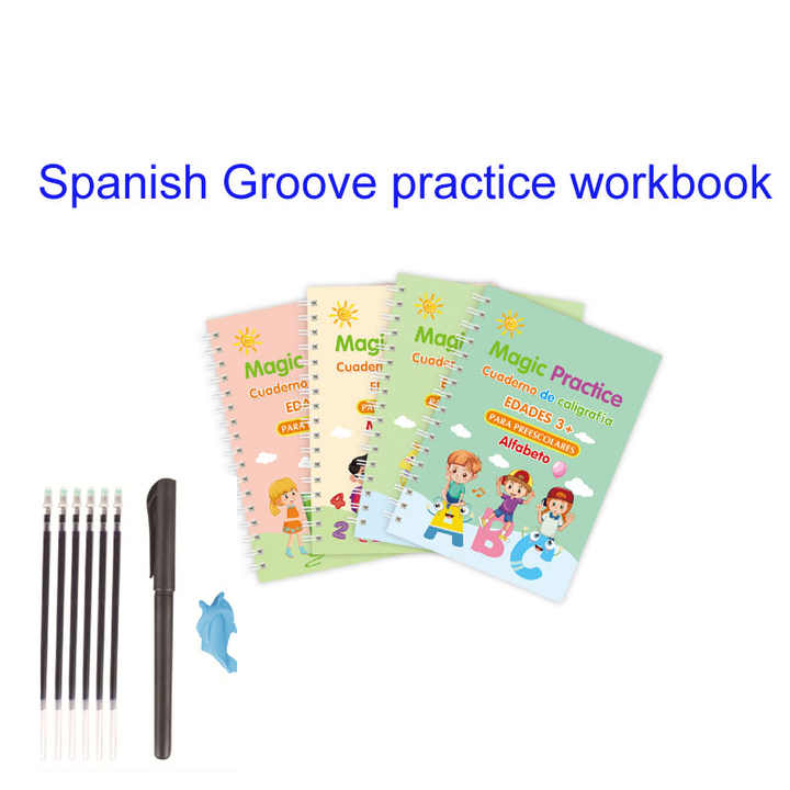 Kids Spanish Alphabet & Numbers Drawing Writing Workbook - Oem