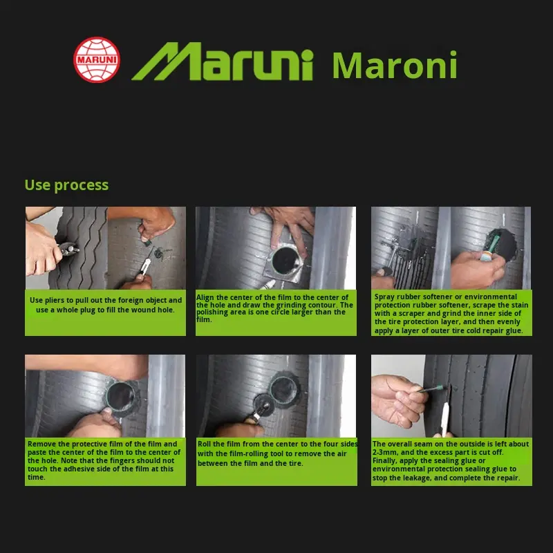 Japan Maruni Official Original Vacuum Tire Cold Patch Film Universal ...