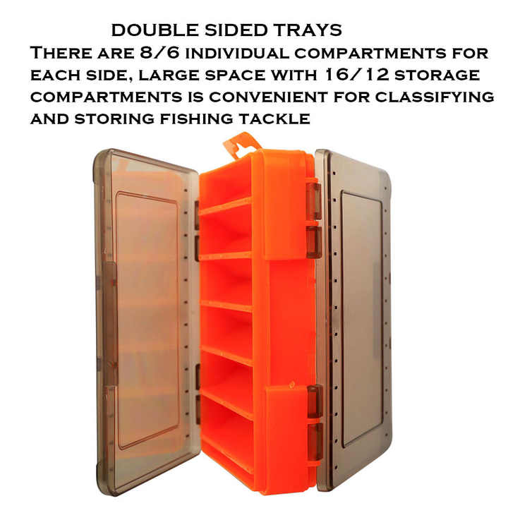 Double-side Fishing Box Plastics Tackle Trays Box Fishing Storage Box ...