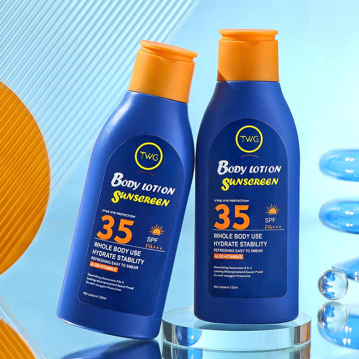 TWG OEM Custom SPF 35+ PA+++ Sunblock Body Lotion Aloe Vera Whitening ...