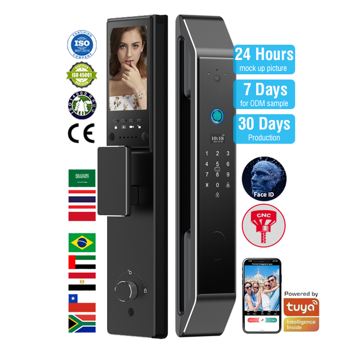 Te'an Network Electric Door Lock Fingerprint Password Key Card Reader ...