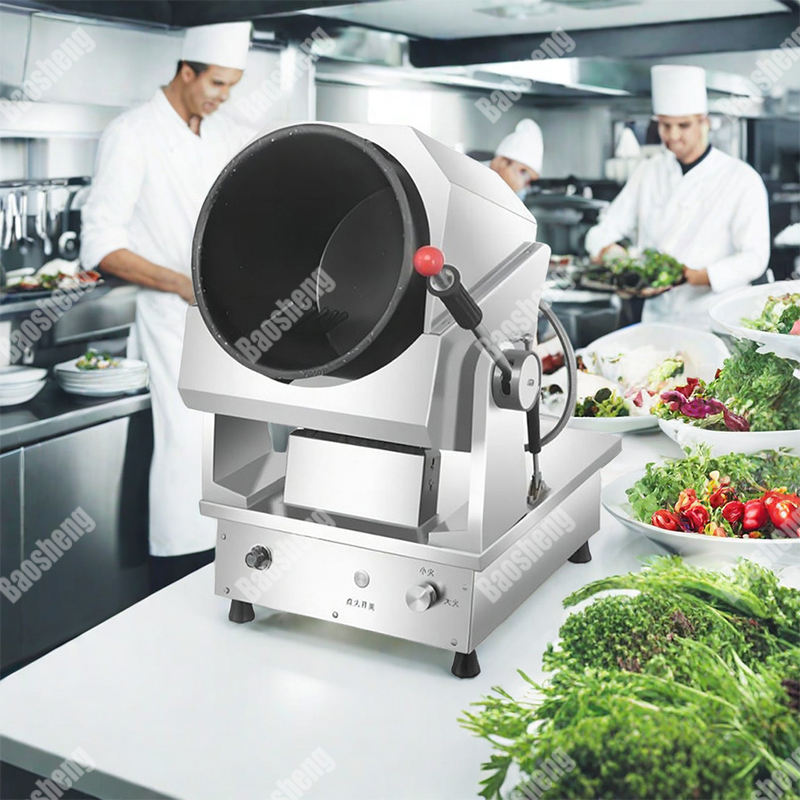 Restaurant Automatic Electric 5000W Stainless Steel Stir-Fry Wok ...