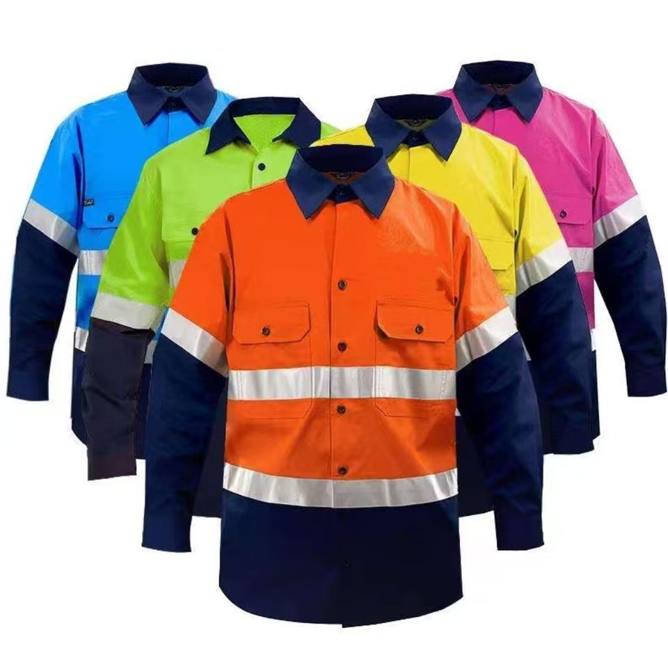 UPF50+ Cotton Construction Mining Industrial Worker Uniform Workwear ...
