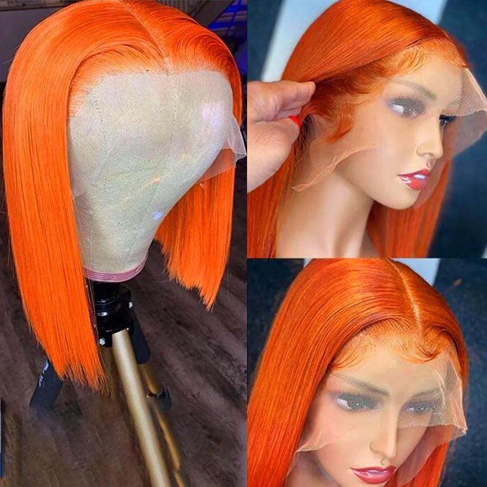Colored Bob Wigs Short Bob Wig Frontal Wigs for Black Transparent Cheap ...