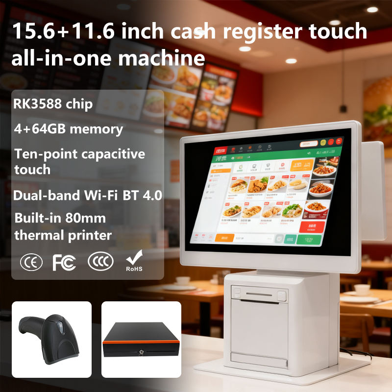 All-in-One Windows Android Tablet POS System Touch Screen Features Cash ...