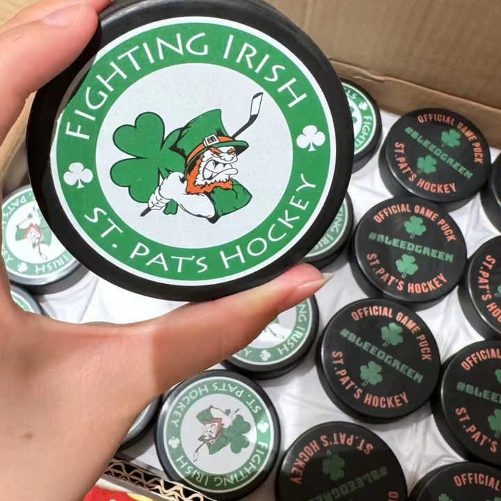 Customized Logo Acceptable Black Hockey Puck - Durable Rubber