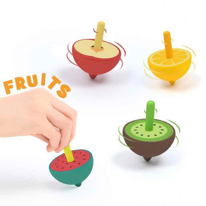 MIDEER Mini Tops-Watermelon&Apple&Lemon&Kiwifruit Educational Activity ...