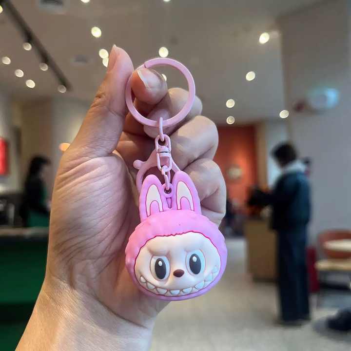 Creative Labubu Doll Keychain Labubu Exquisite Pvc Keychain Cute Anime ...