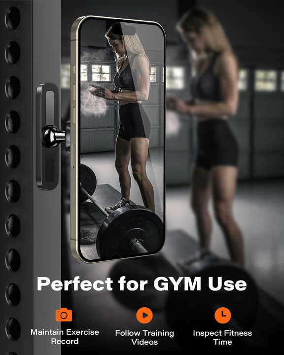 Gym Magnetic Phone Mount - Secure and Adjustable Holder
