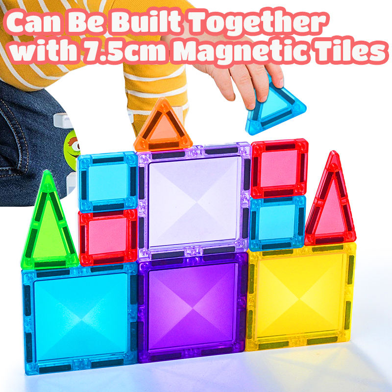 MAGPLAYER Mini Magnetic Tiles Travel Set for Toddlers Portable ...