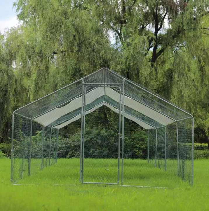24m/sq Galvanized Chicken Pen - Durable & Waterproof Coop