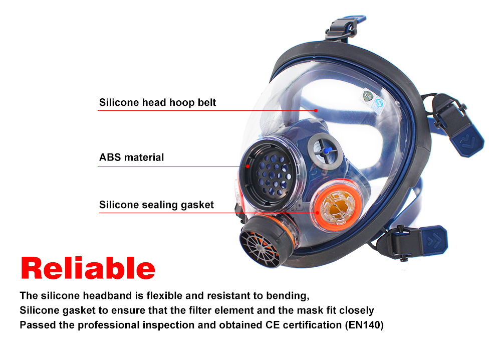 STRONG Anti Nuclear Full Face Chemical Resistance Mask Respirator Mask ...