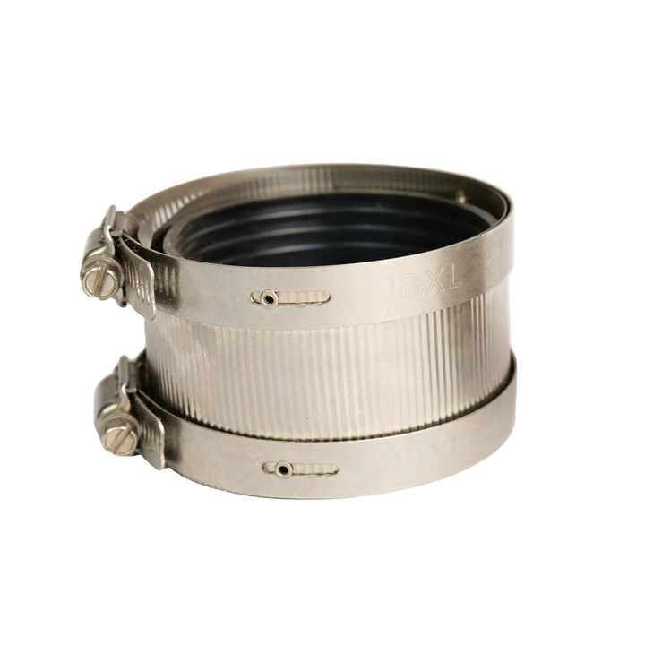 Heavy Duty Pipe Fittings a Type No-hub Rubber Lined Couplings Clamp ...
