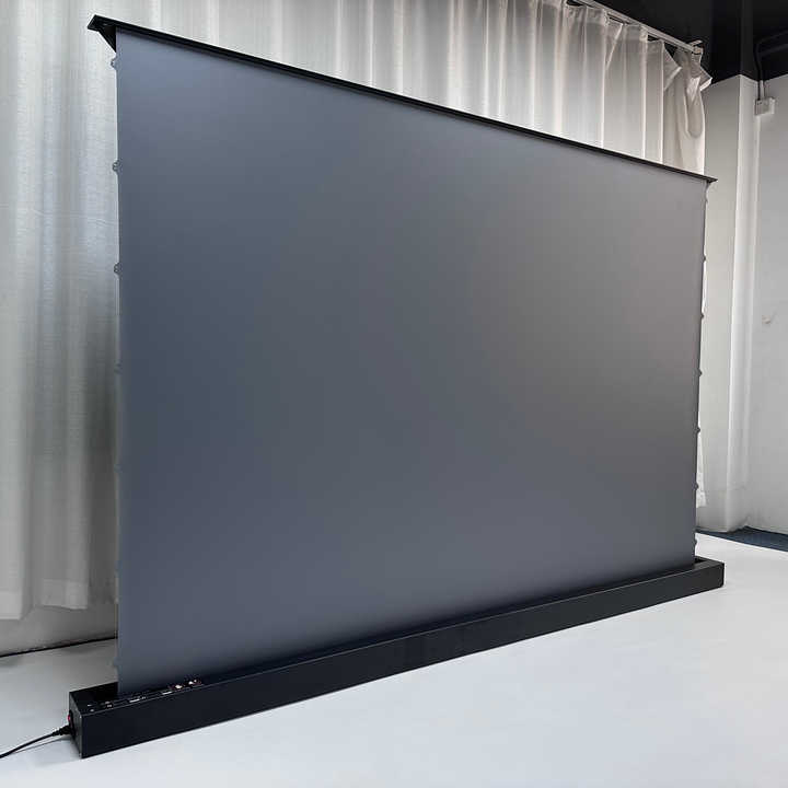 100 Inch Electric Floor Rising Projector Screen - HD 4K PVC
