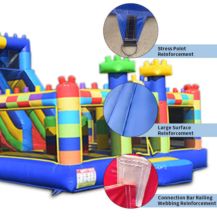 Inflatable Bouncer Castle Custom Logo Inflatable Slides House for Kids ...