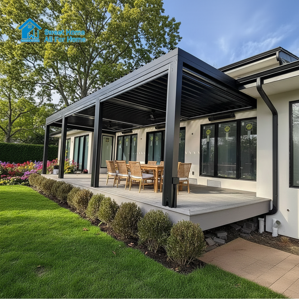 Sweet Home Aluminum Pergola Backyard Patio Motorized Roof System ...