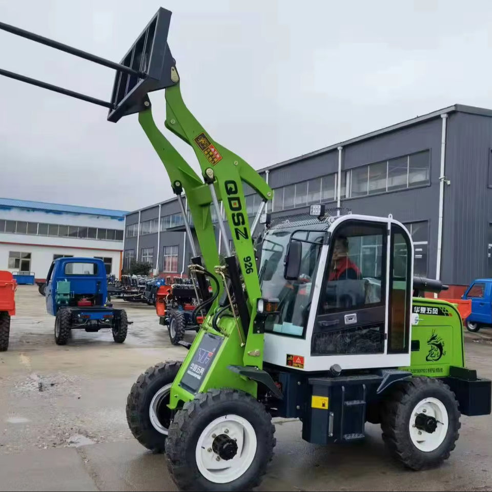 Diesel Engine Front Loader Mini Wheel Loader with Fork Pallets PLC ...