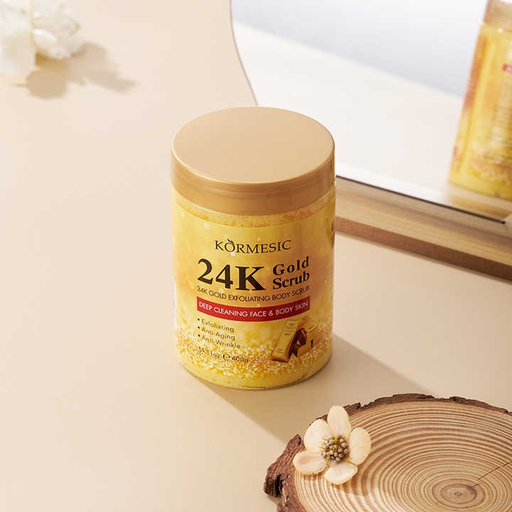 KORMESIC 24k Gold Body Scrub - Deep Cleansing & Exfoliating