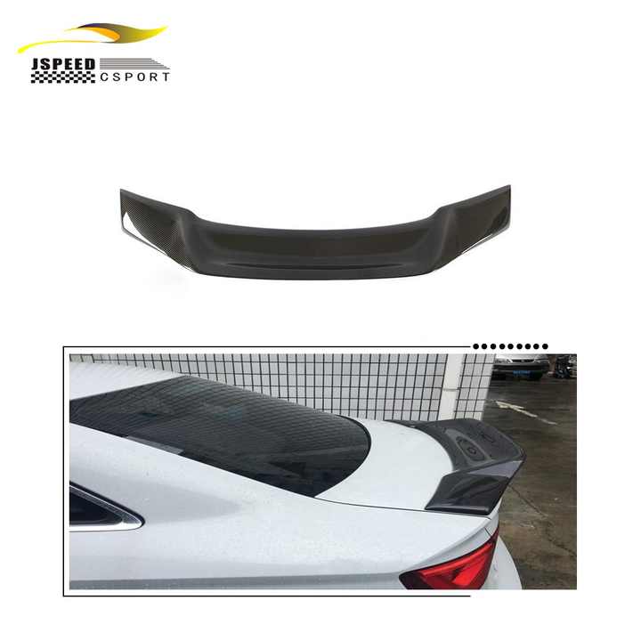 JCSPORTLINE Carbon Fiber Rear Spoiler Wing for 2014-2018 Audi A3 8V S3 ...