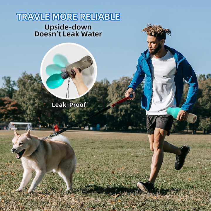 Pet Water Cup in Big Dog Portable Accompanying Water Bottle Outdoor Leaf Shape Walking Dog ...